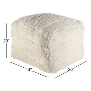 Birch Lane™ Jeanna 20" Wide Pouf Ottoman & Reviews | Wayfair